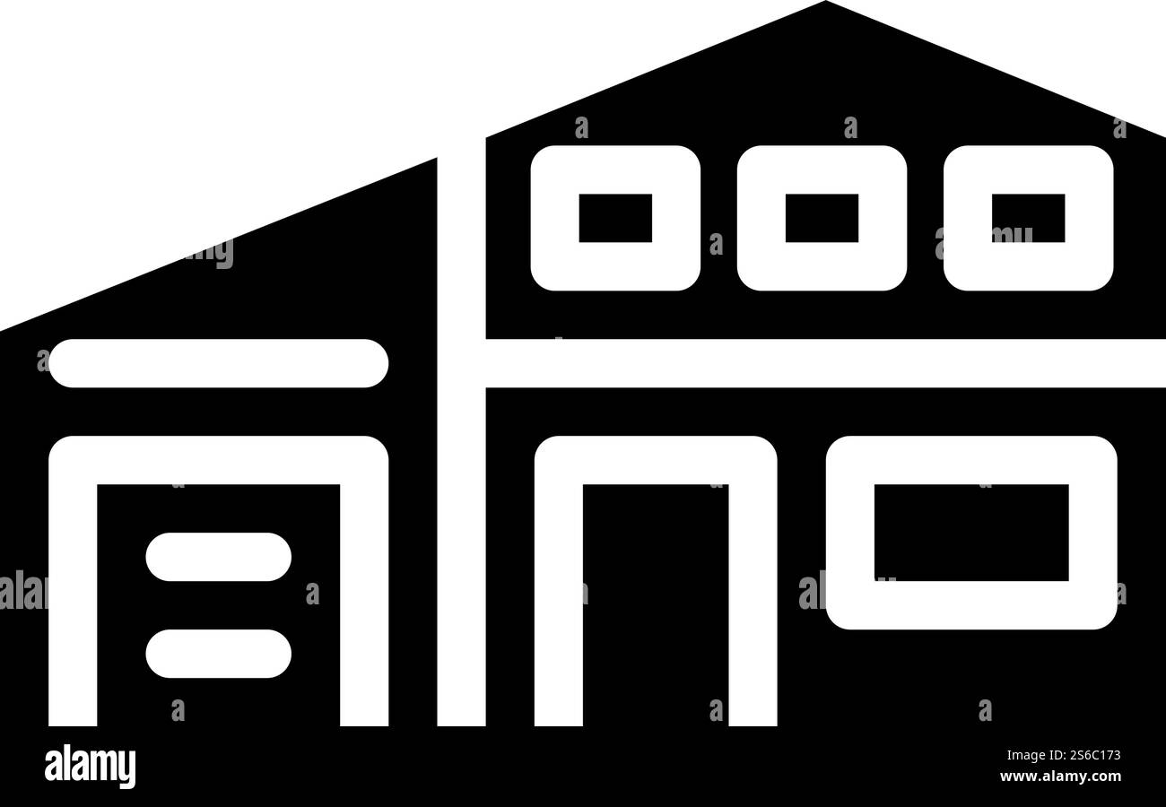 living house glyph icon vector. living house sign. isolated contour ...