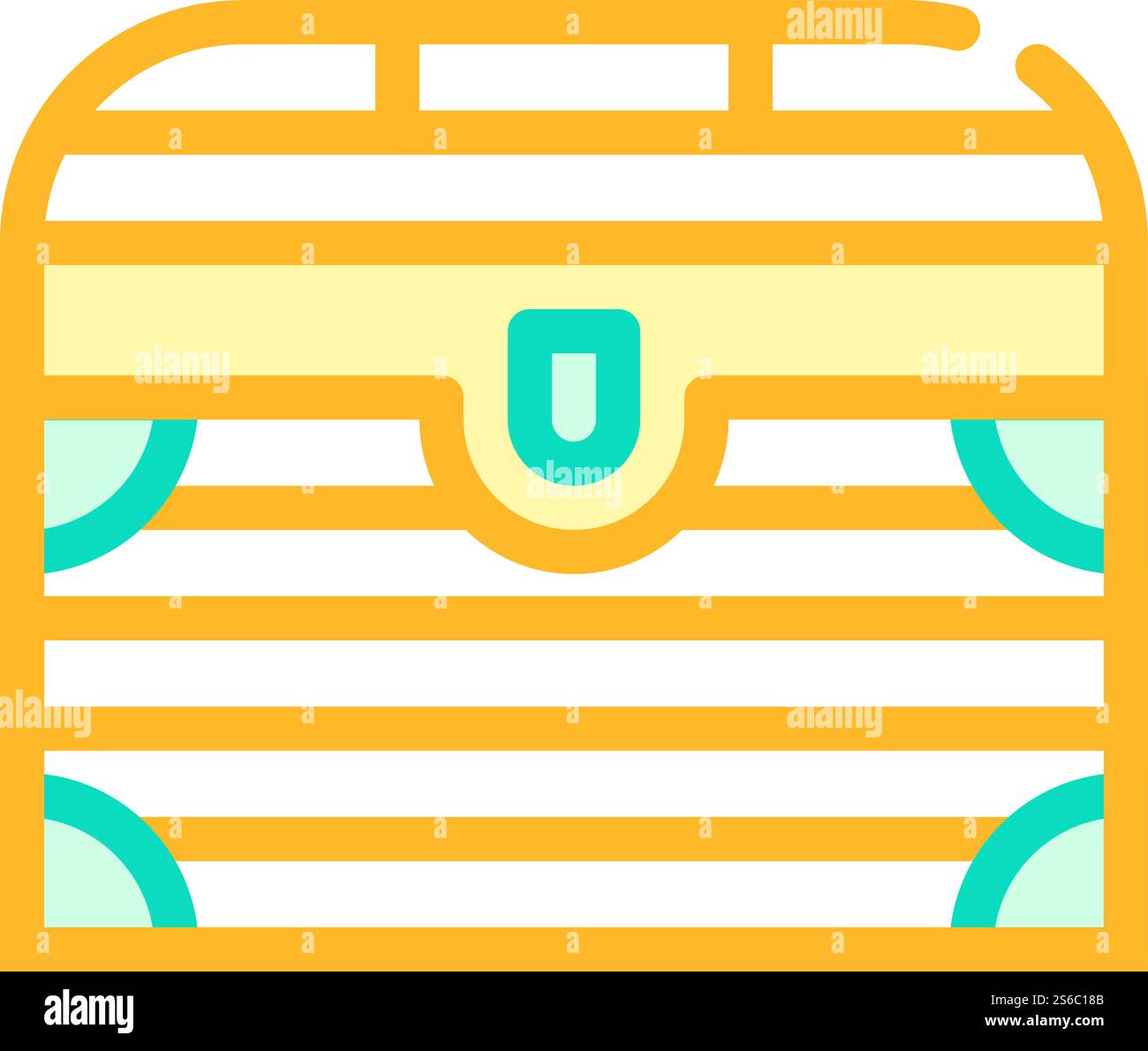 medieval chest color icon vector. medieval chest sign. isolated symbol ...