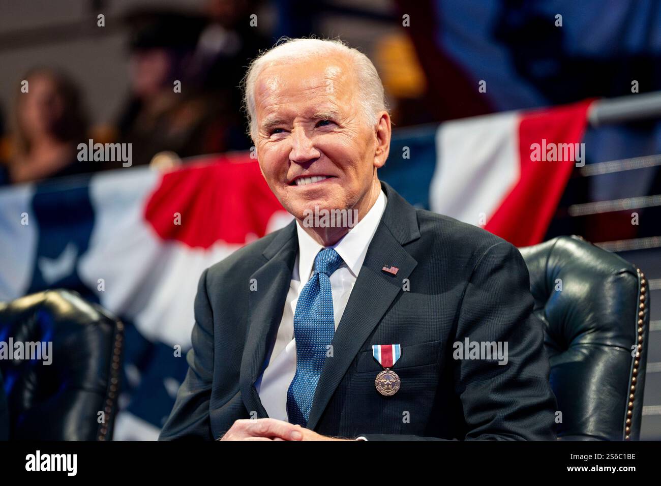 Arlington, United States. 16th Jan, 2025. President Joe Biden smiles ...