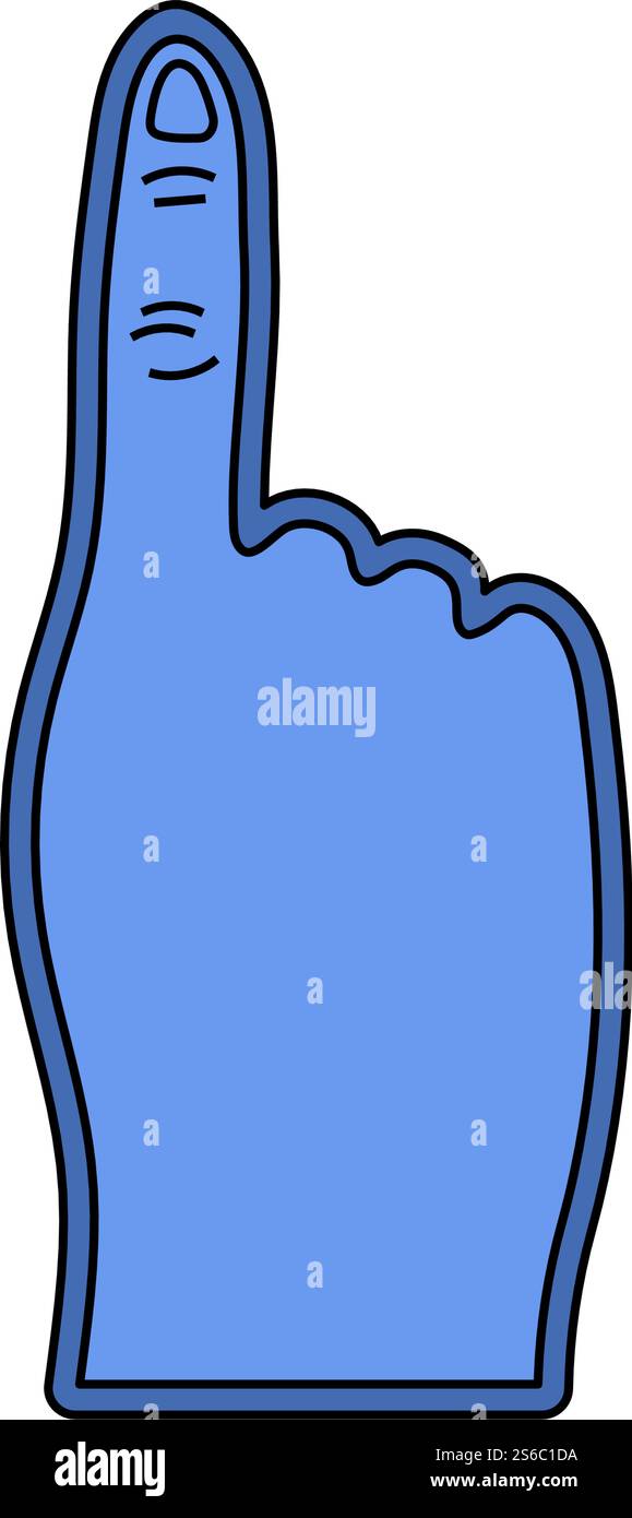 Fans Foam Finger Icon. Editable Outline With Color Fill Design. Vector ...