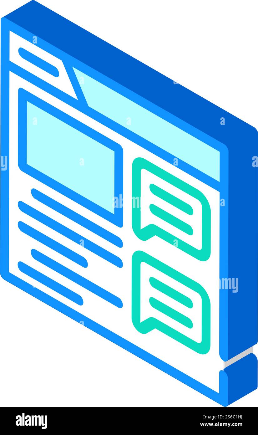 product characteristics and communication with client isometric icon ...