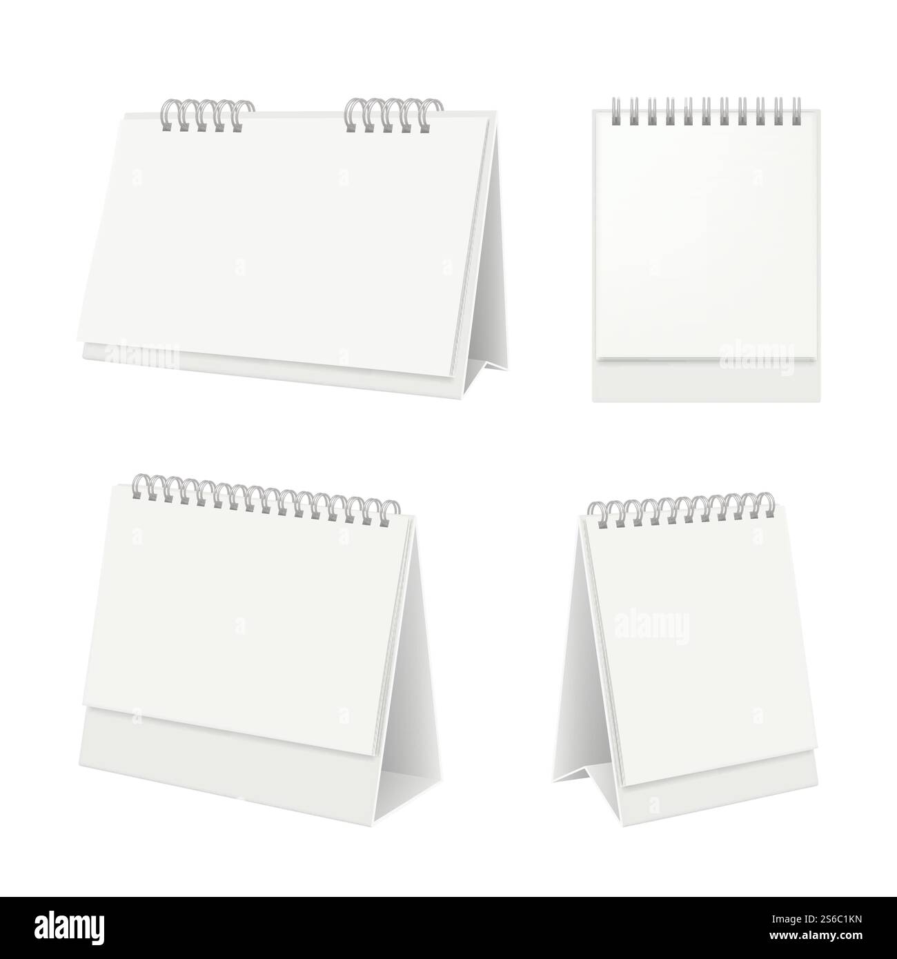 Desk calendar. Organizer with blank pages diary calendar on table ...
