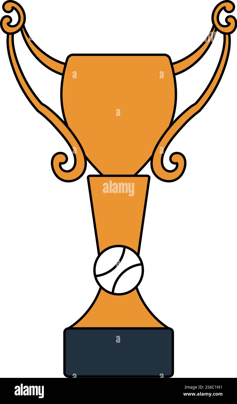 Baseball Cup Icon. Editable Outline With Color Fill Design. Vector ...