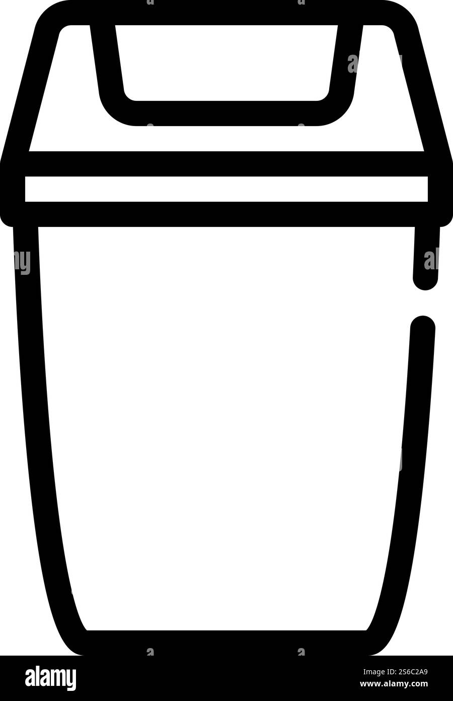 rubbish bin line icon vector. rubbish bin sign. isolated contour symbol ...