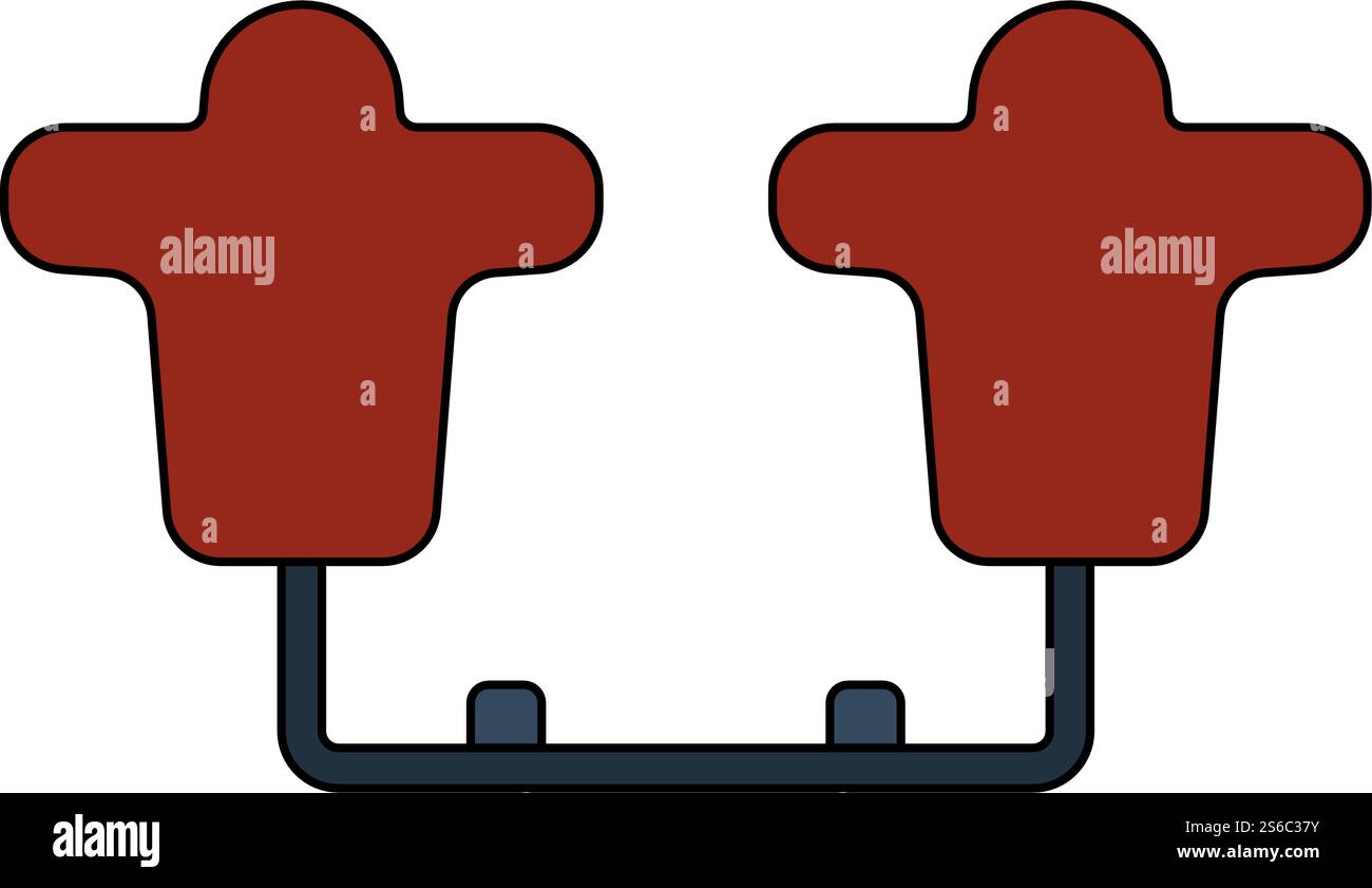 American Football Tackling Sled Icon. Editable Outline With Color Fill ...