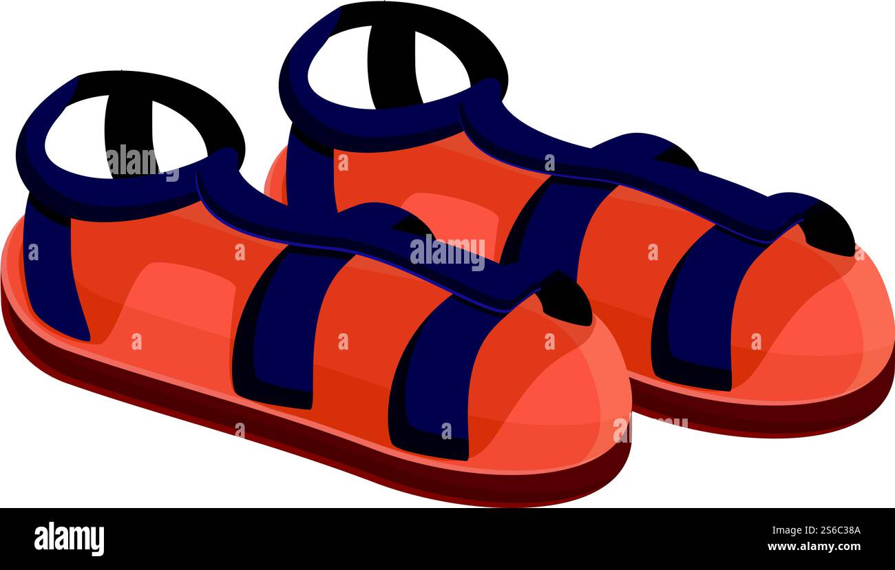 Rubber sandals icon. Cartoon of rubber sandals vector icon for web ...