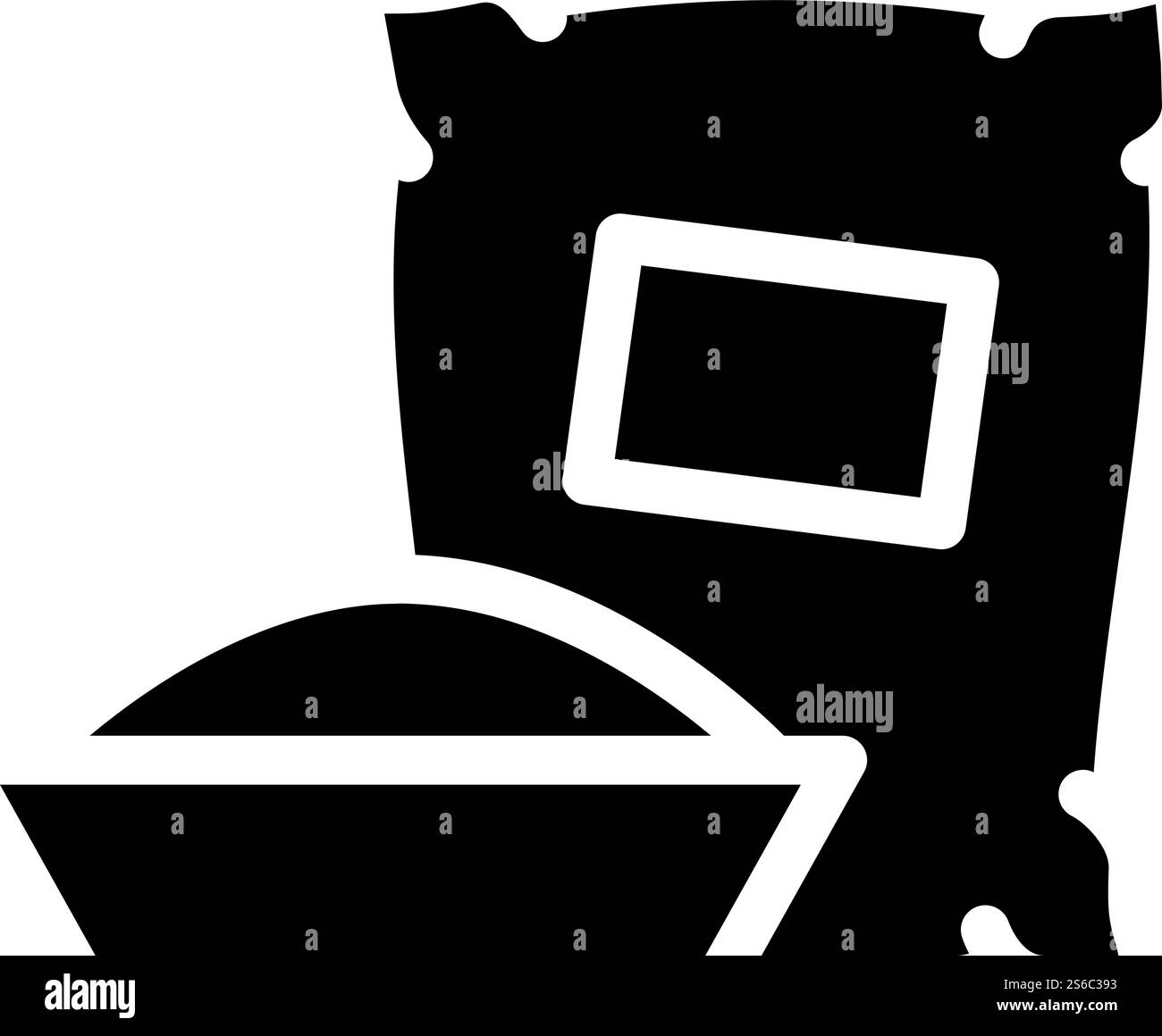 cement or plaster glyph icon vector. cement or plaster sign. isolated ...