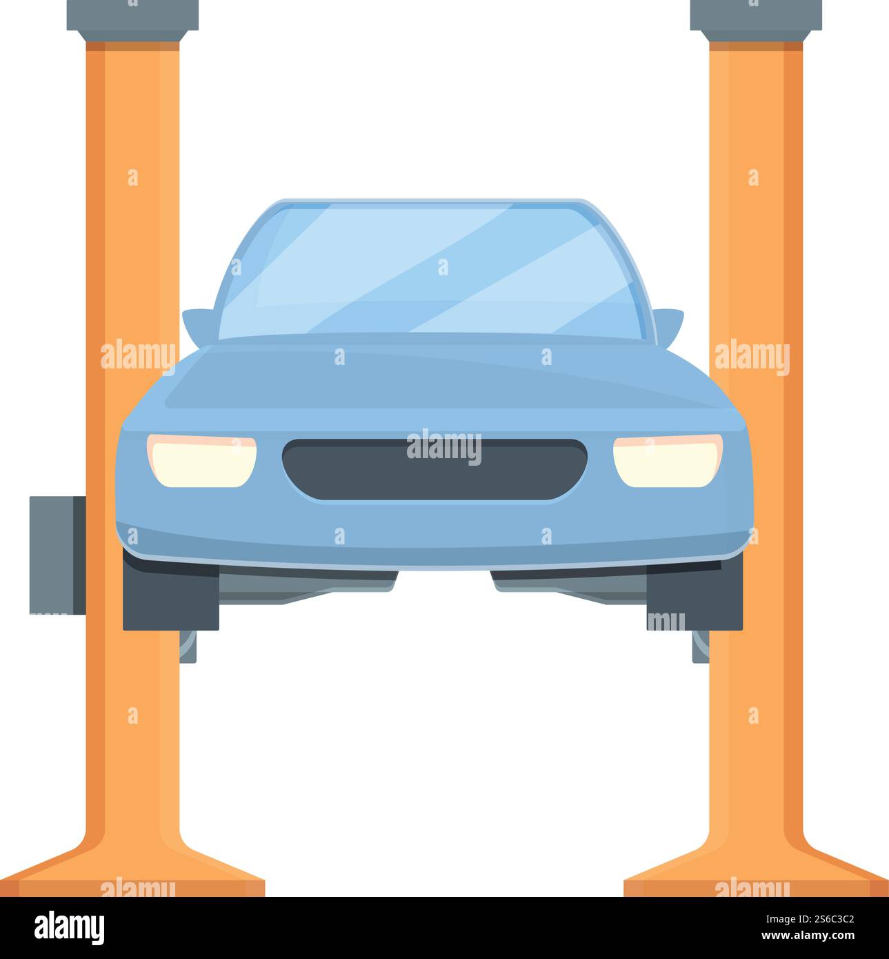 Electric car lift icon. Cartoon of electric car lift vector icon for ...
