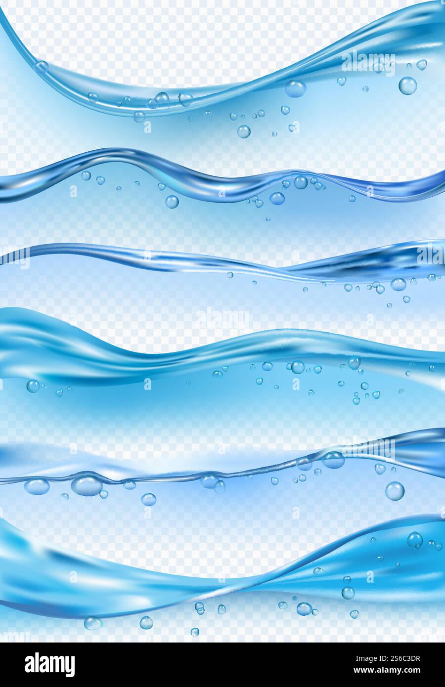 Wave realistic. Macro flowing liquid surface with drops and splashes ...