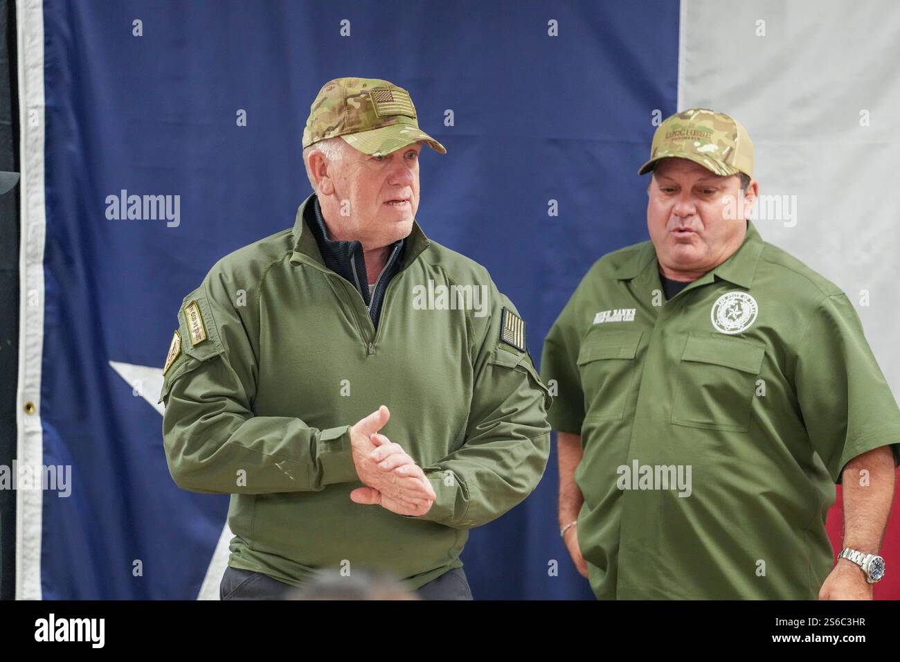 Eagle Pass, Tx, USA. 26th Nov, 2024. Texas ''Border Czar'' MIKE BANKS ...
