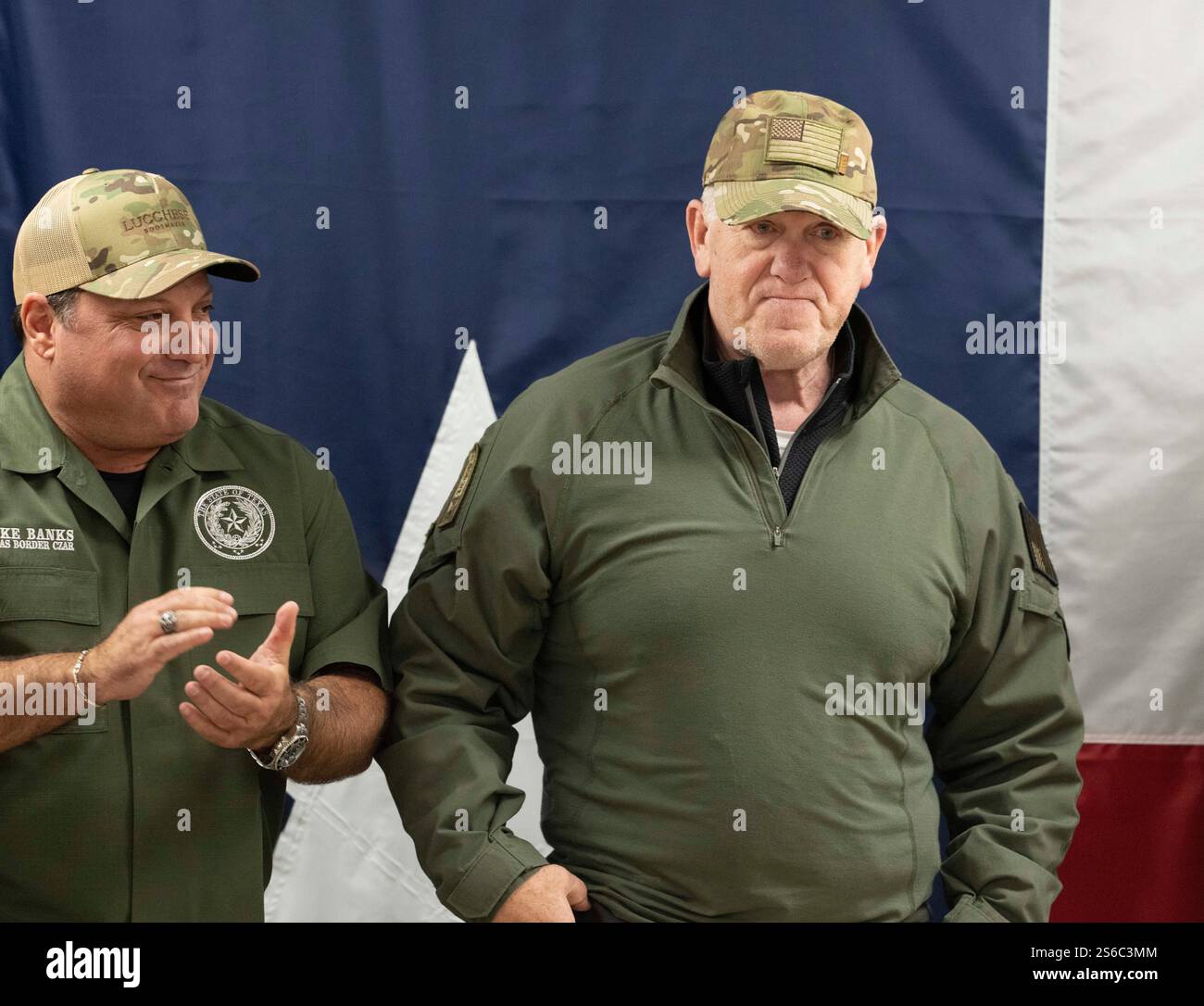 Eagle Pass Texas USA, November 26 2024: Texas "Border Czar" MIKE BANKS ...