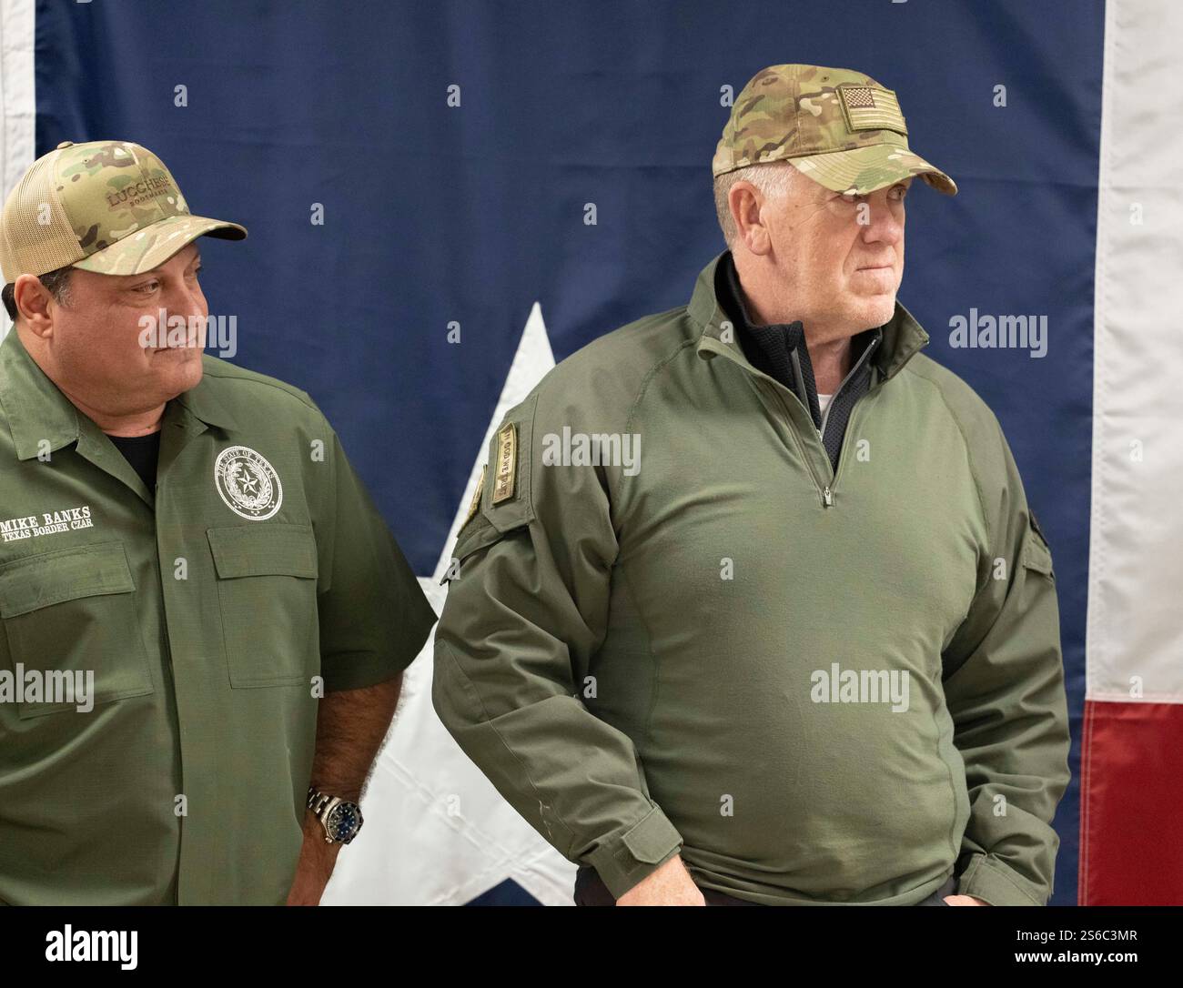 Eagle Pass Texas USA, November 26 2024: Texas "Border Czar" MIKE BANKS ...