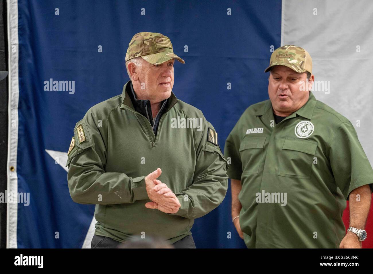 Eagle Pass Texas USA, November 26 2024: Texas "Border Czar" MIKE BANKS ...