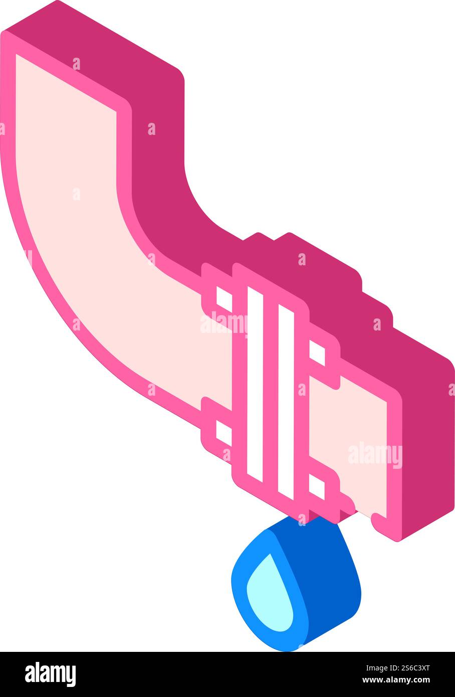 leaking pipe isometric icon vector. leaking pipe sign. isolated symbol ...
