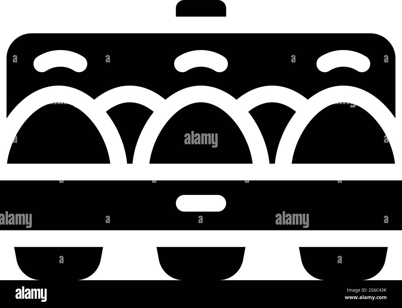 eggs package glyph icon vector. eggs package sign. isolated contour ...