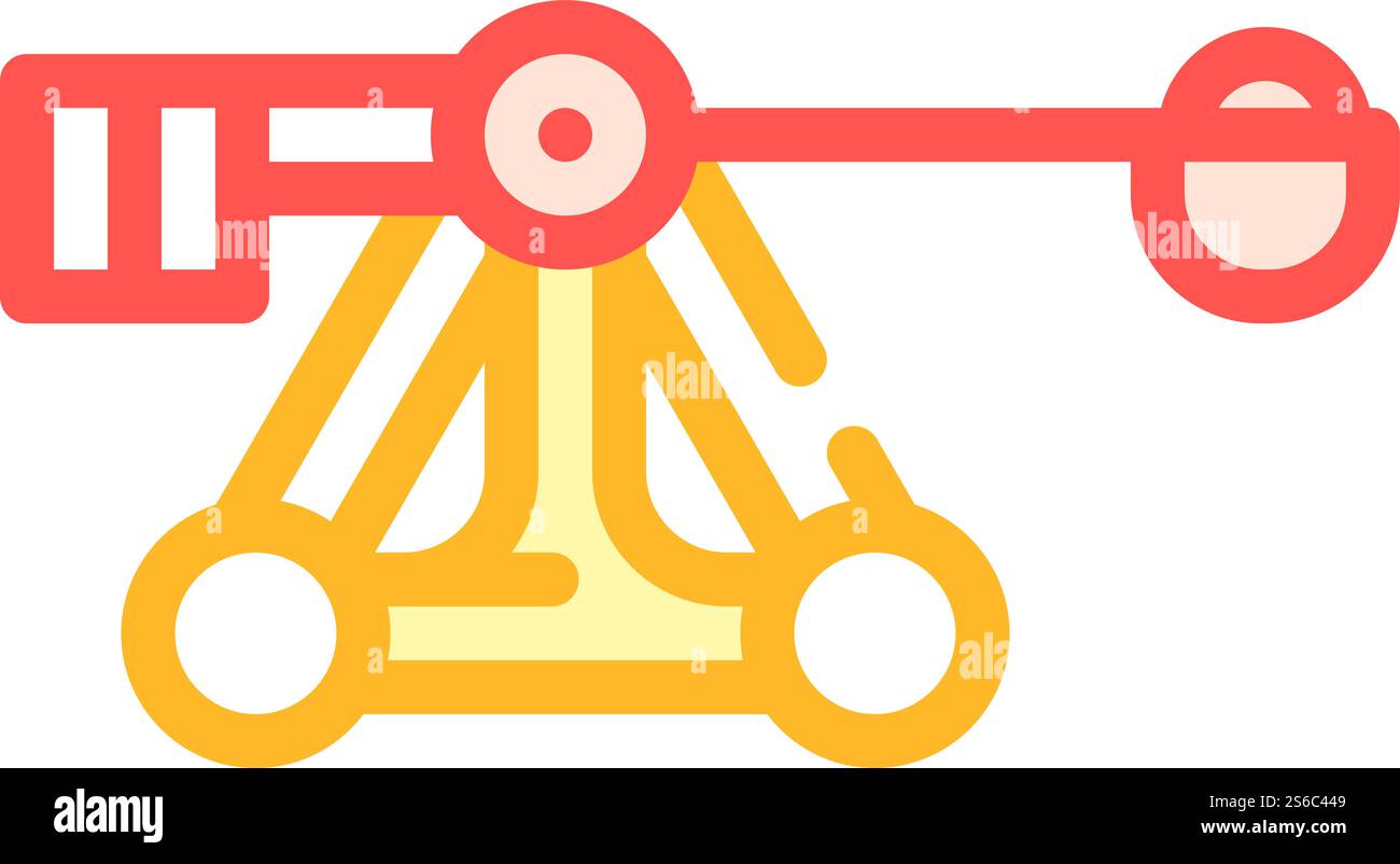 medieval catapult weapon color icon vector. medieval catapult weapon ...
