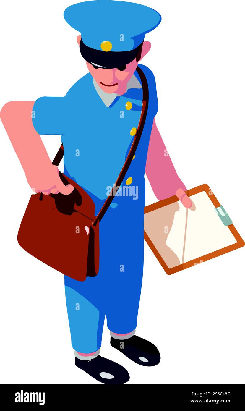 Postman icon. Isometric of postman vector icon for web design isolated ...