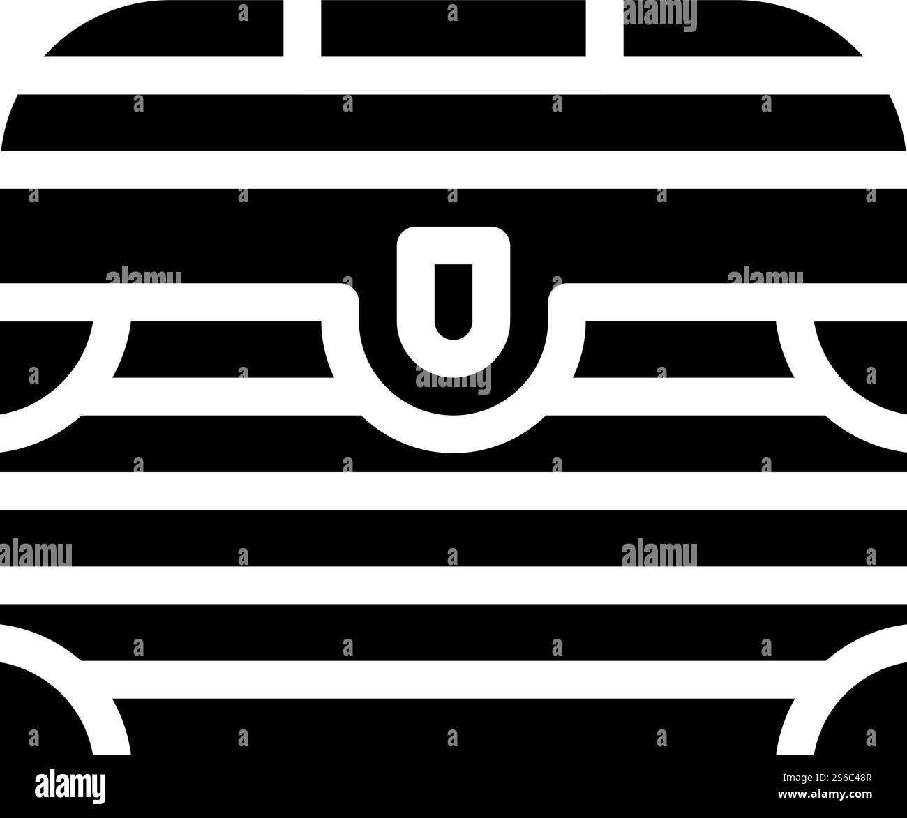 medieval chest glyph icon vector. medieval chest sign. isolated contour ...