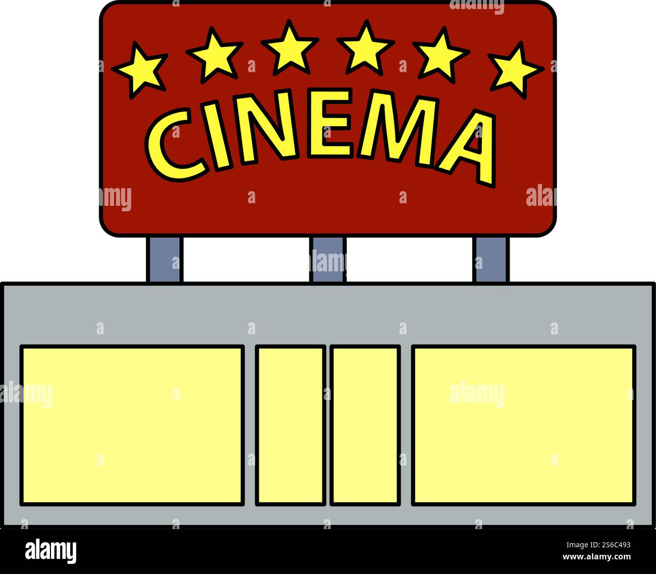 Cinema Entrance Icon. Editable Outline With Color Fill Design. Vector ...