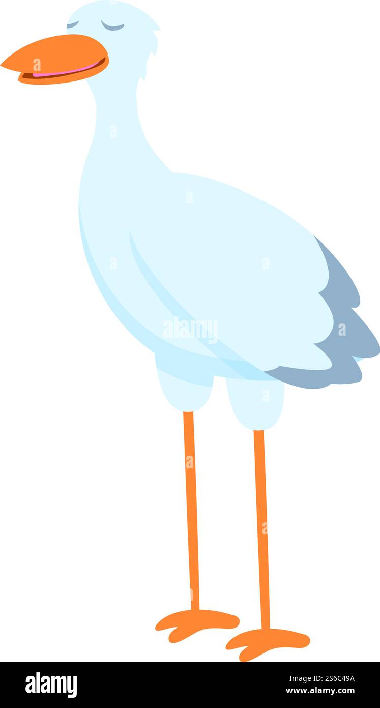 Smiling stork icon. Cartoon of smiling stork vector icon for web design ...