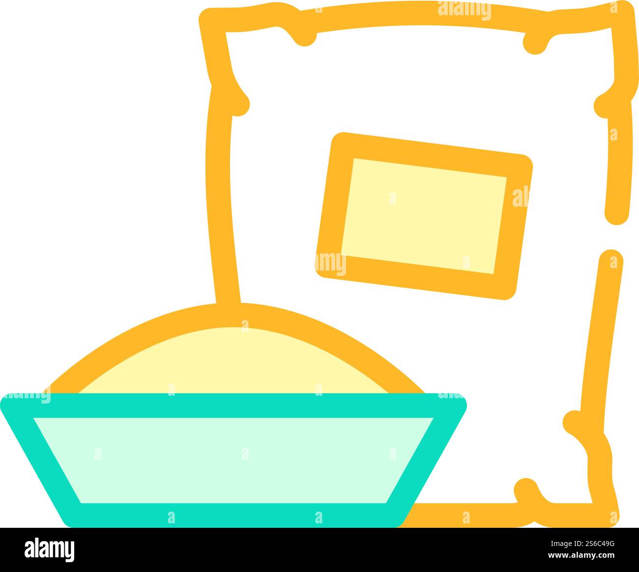 cement or plaster color icon vector. cement or plaster sign. isolated ...