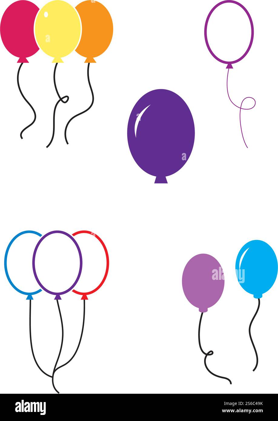 Flying baloon vector template design Stock Vector Image & Art - Alamy