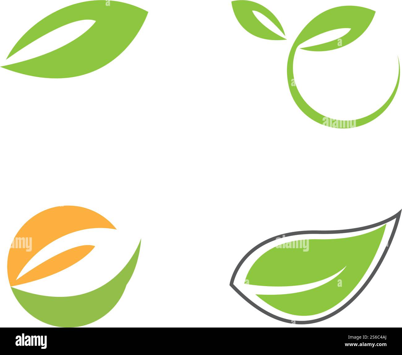 leaf logo illustration nature element vector Stock Vector Image & Art ...