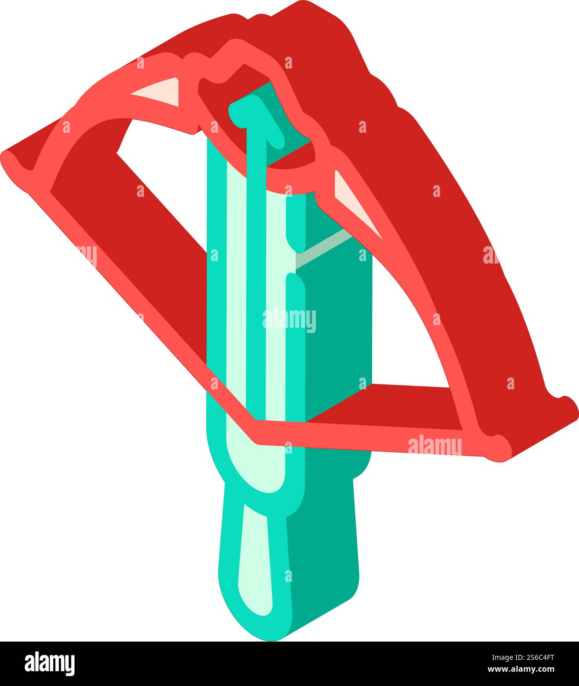 crossbow medieval weapon isometric icon vector. crossbow medieval ...