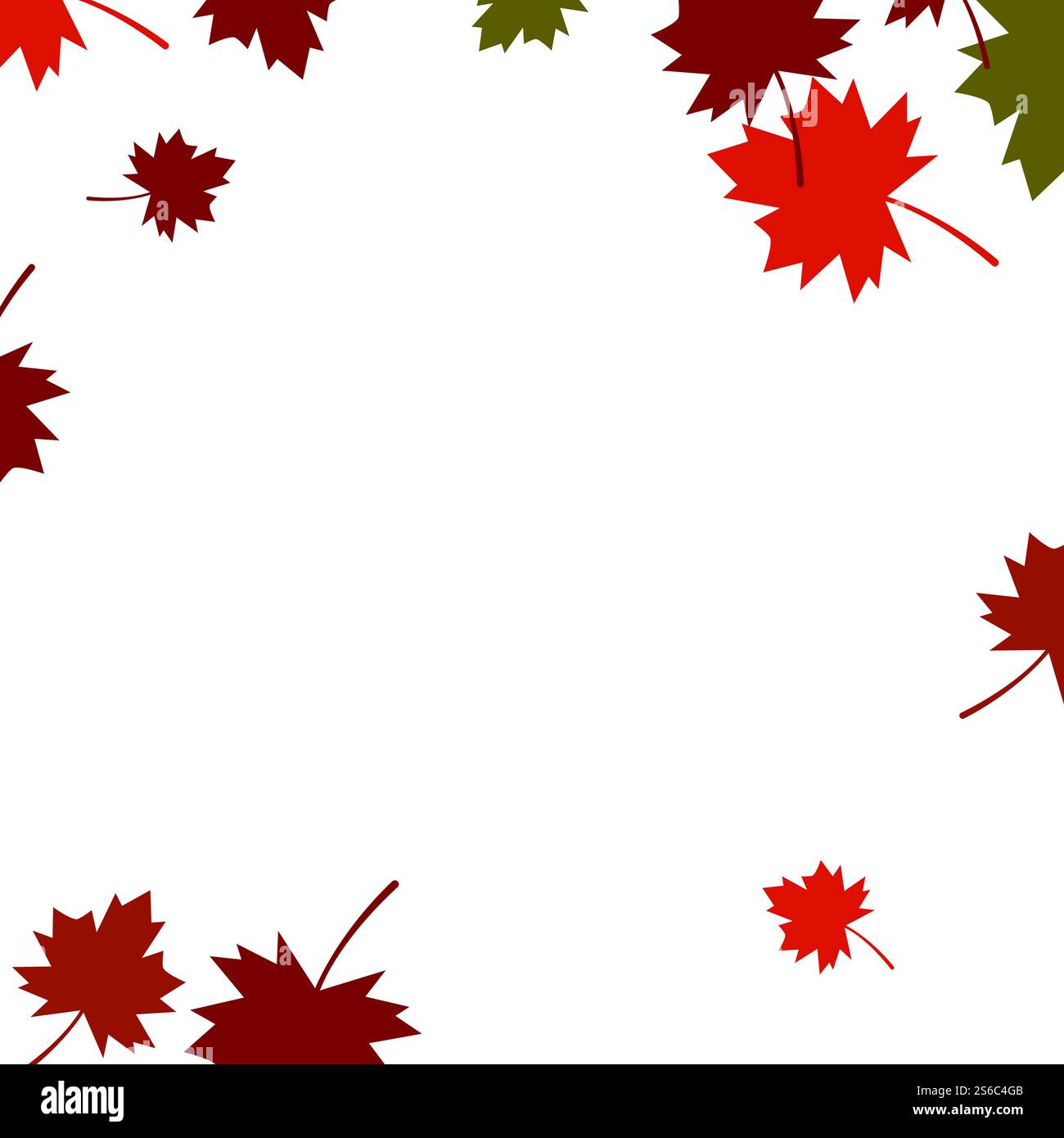 Autumn Leaf background template vector illustration Stock Vector Image ...