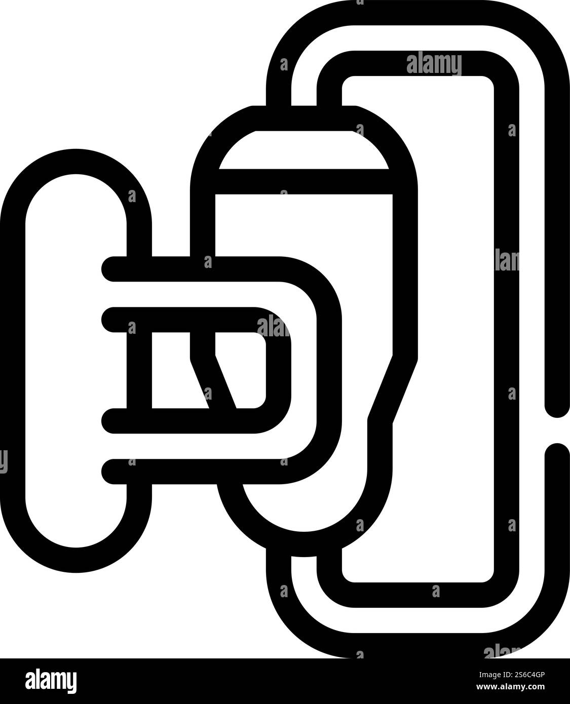 power unit line icon vector. power unit sign. isolated contour symbol ...