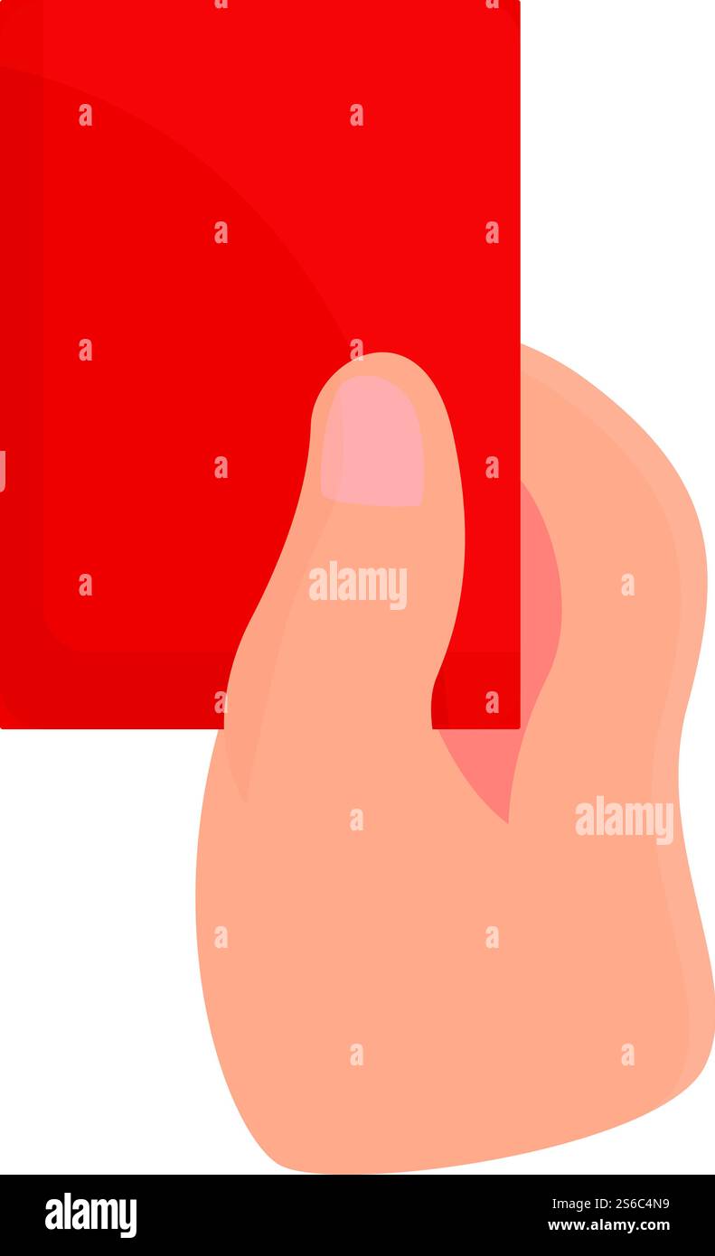 Referee red card icon. Cartoon of referee red card vector icon for web ...