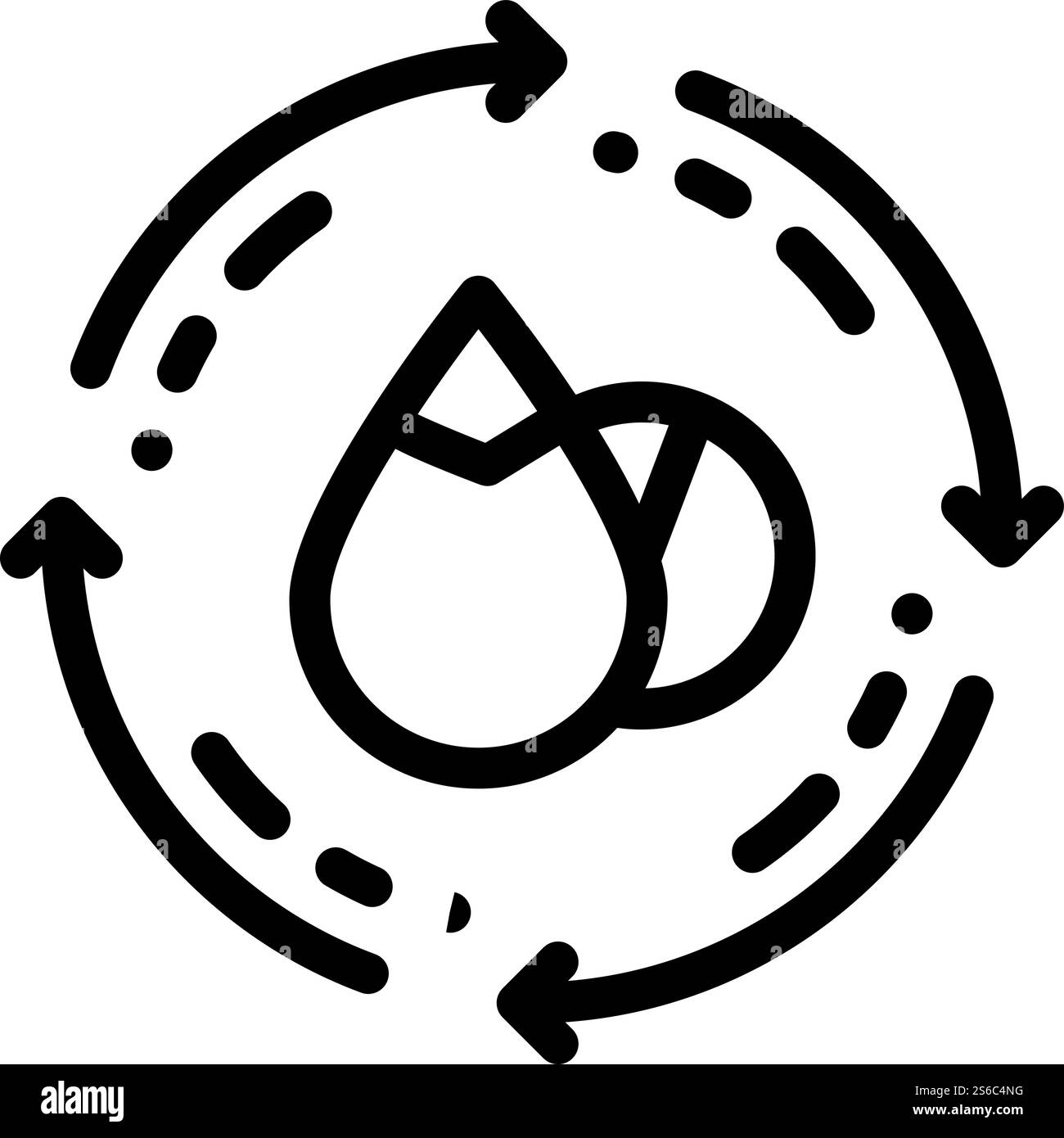 crop rotation line icon vector. crop rotation sign. isolated contour ...