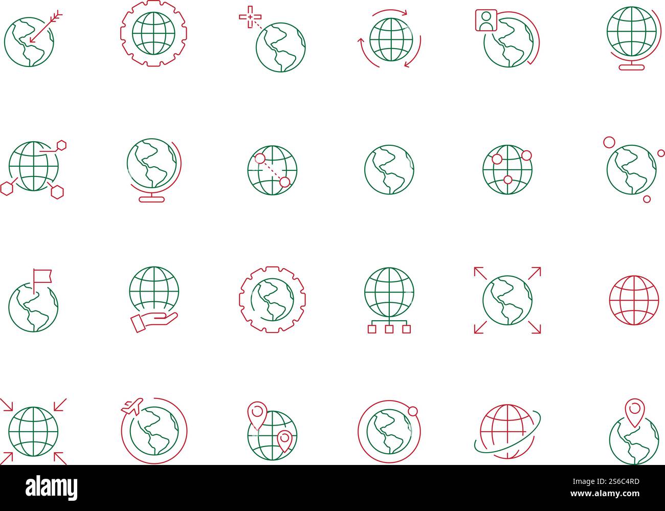 Globe symbols. Travel world earth symbols map vector business colored ...