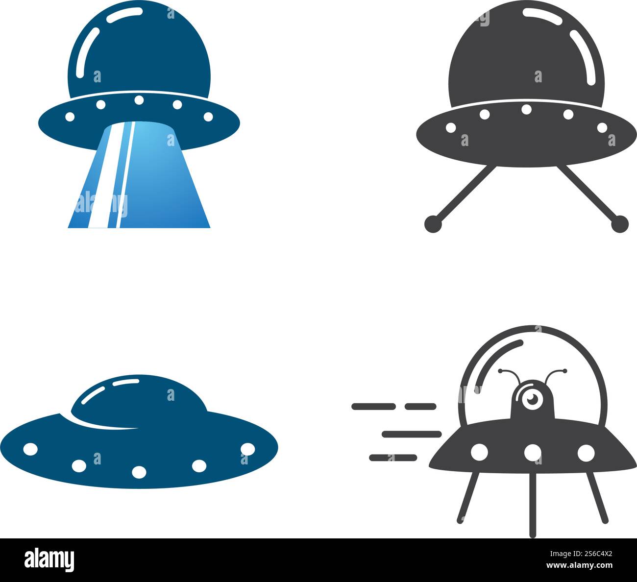 Ufo spaceship illustration vector flat design Stock Vector Image & Art ...