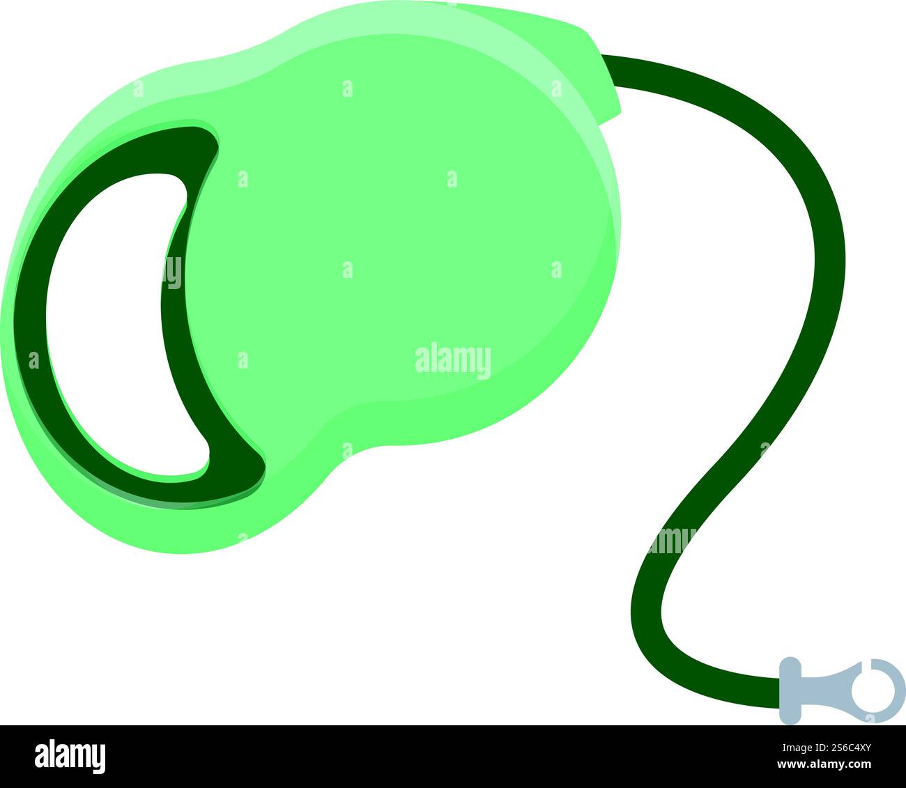 Carabiner retractable dog leash icon. Cartoon of carabiner retractable ...