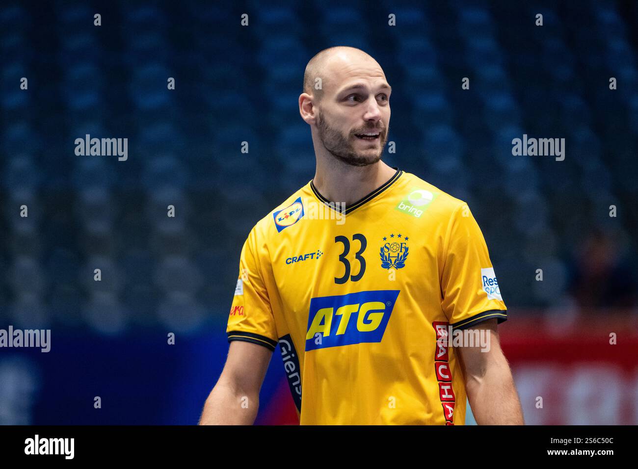 Lukas Sandell of, Sweden. , . during the 2025 IHF World Men's Handball ...