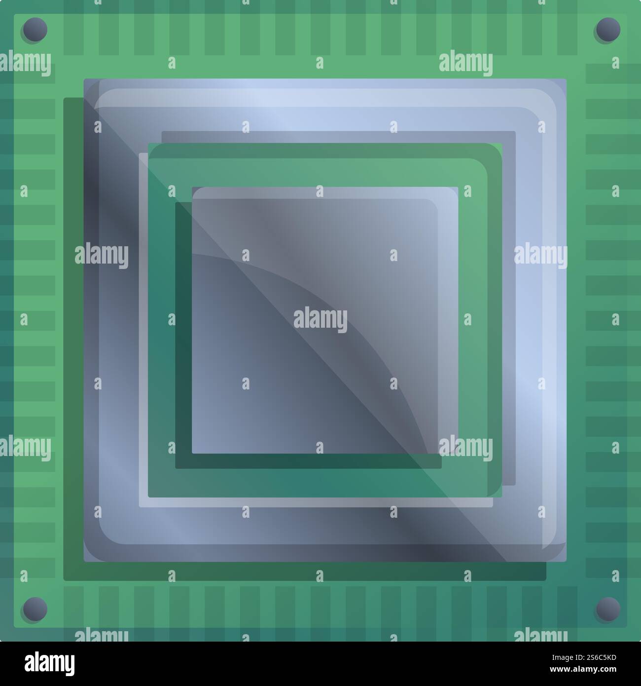 Laptop processor icon. Cartoon of laptop processor vector icon for web ...