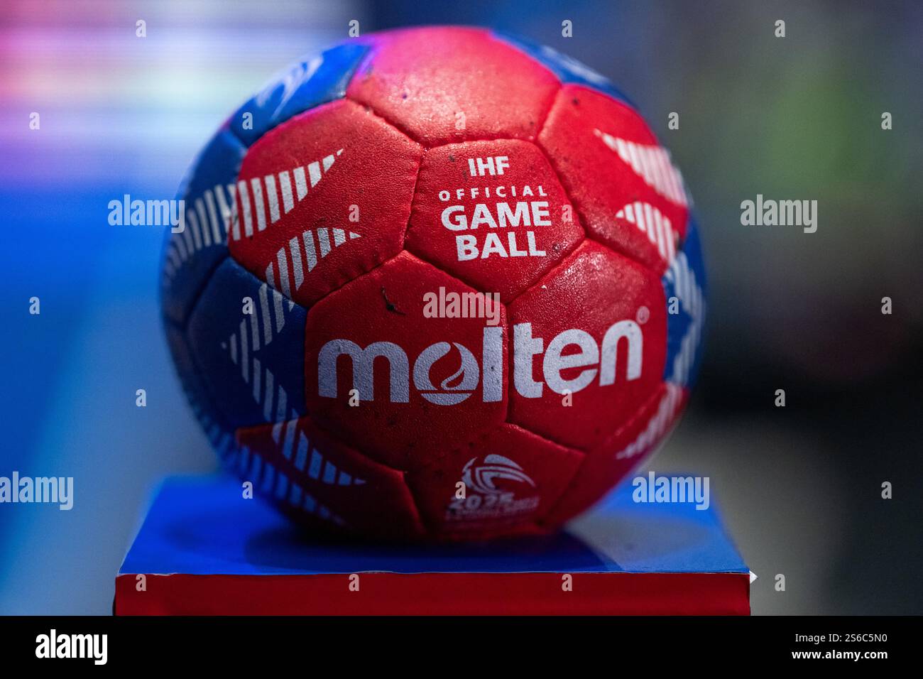 250116 The official match ball ahead of the 2025 IHF World Men's ...