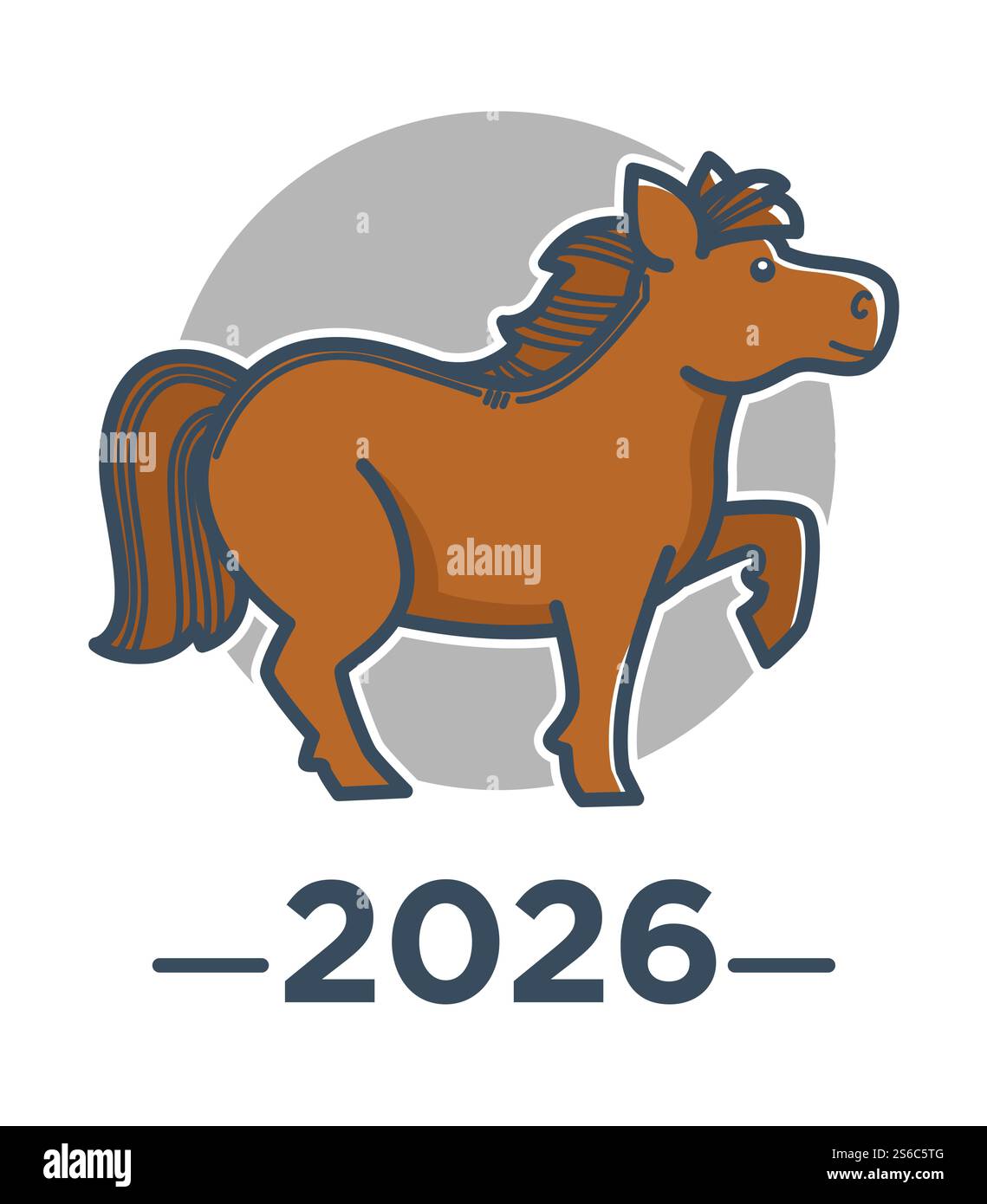 Chinese zodiac sign, horse symbol of Eastern Asian horoscope, isolated ...