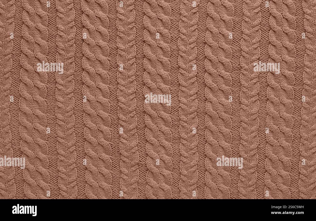 Texture of smooth knitted sweater with pattern. Handmade knitting wool ...
