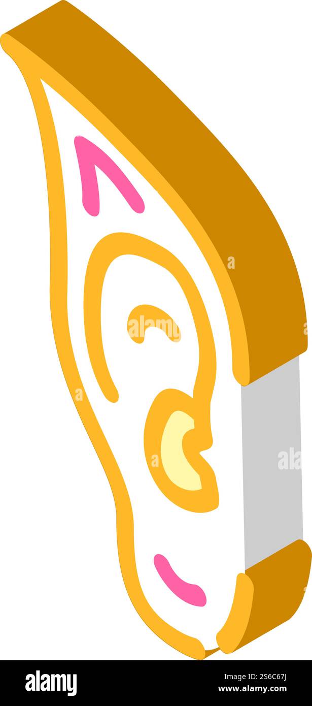 elf ears isometric icon vector. elf ears sign. isolated symbol ...