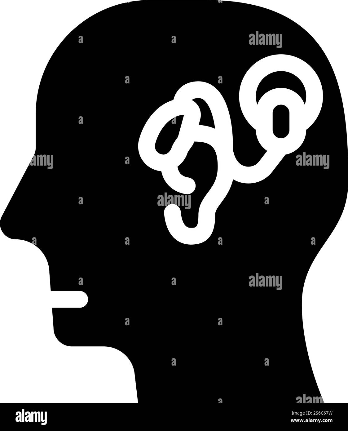 cochlear implant glyph icon vector. cochlear implant sign. isolated ...