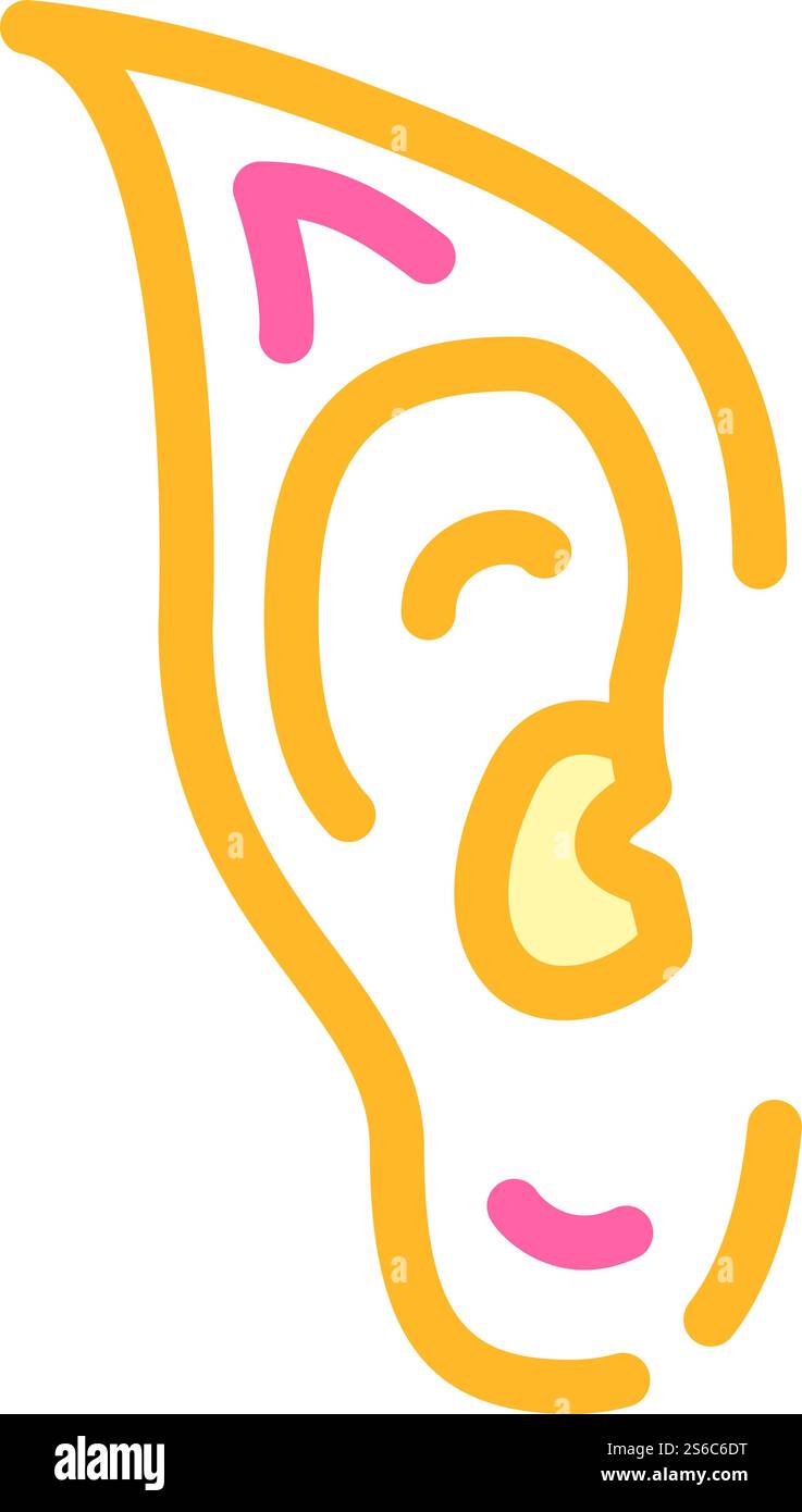 elf ears color icon vector. elf ears sign. isolated symbol illustration ...