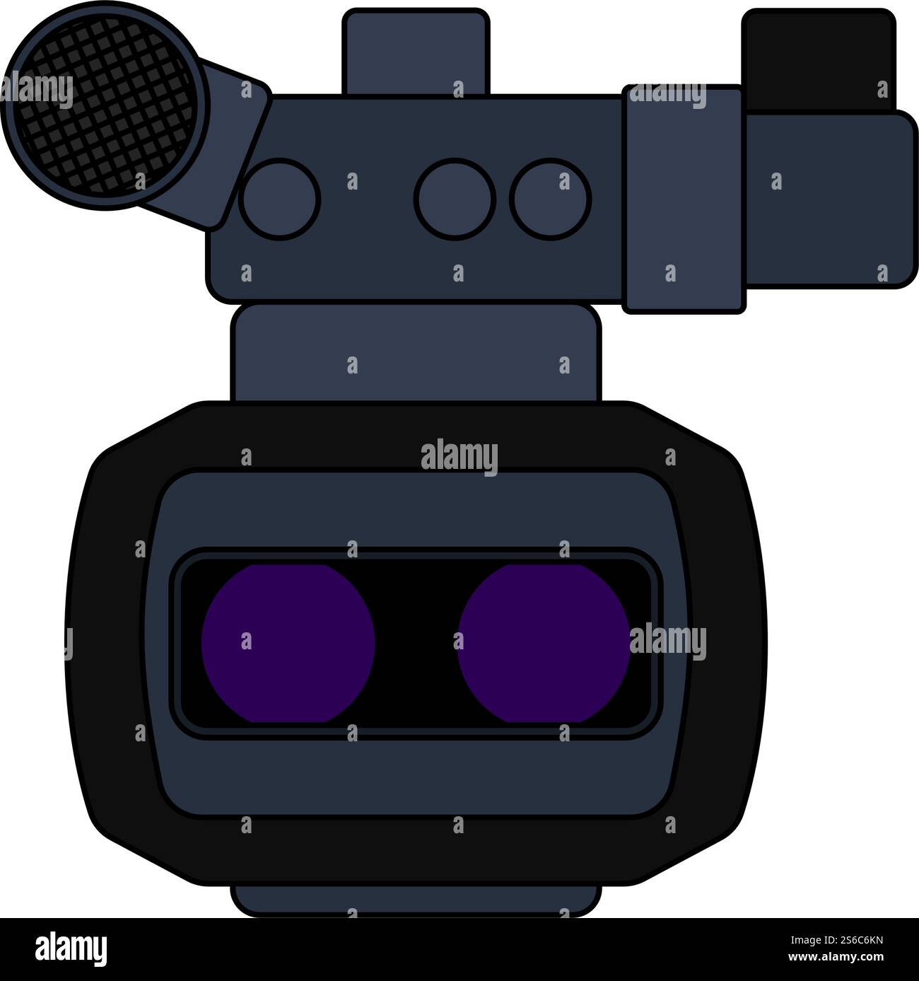 3d Movie Camera Icon. Editable Outline With Color Fill Design. Vector ...
