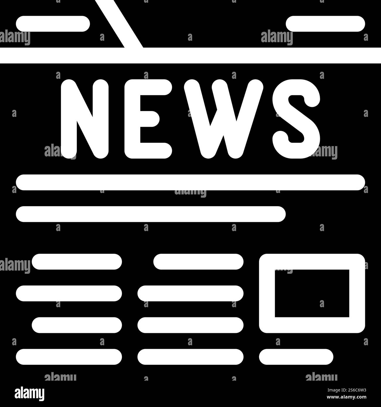 News web site glyph Stock Vector Images - Alamy