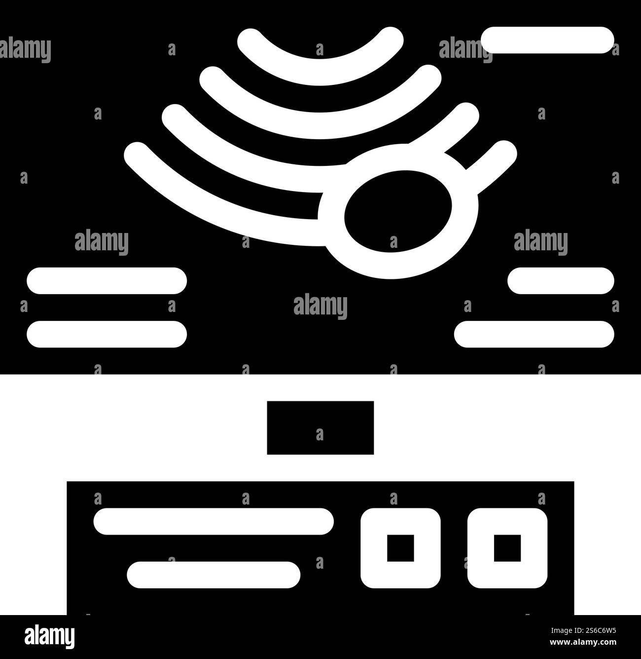 ultrasound equipment glyph icon vector. ultrasound equipment sign ...