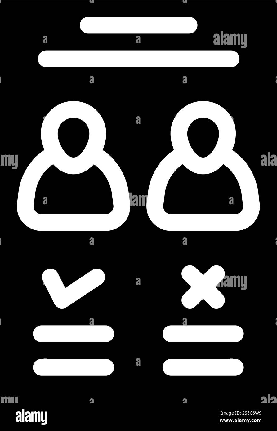Candidate choose ballot glyph hi-res stock photography and images - Alamy