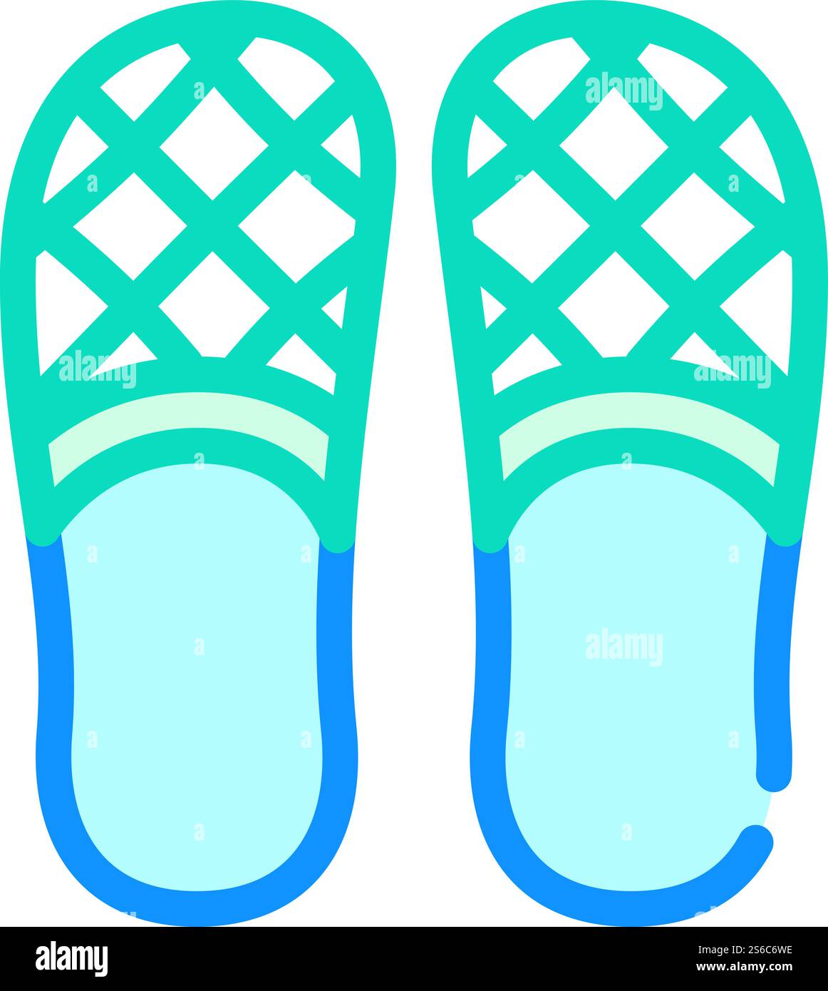 slippers shoes color icon vector. slippers shoes sign. isolated symbol ...