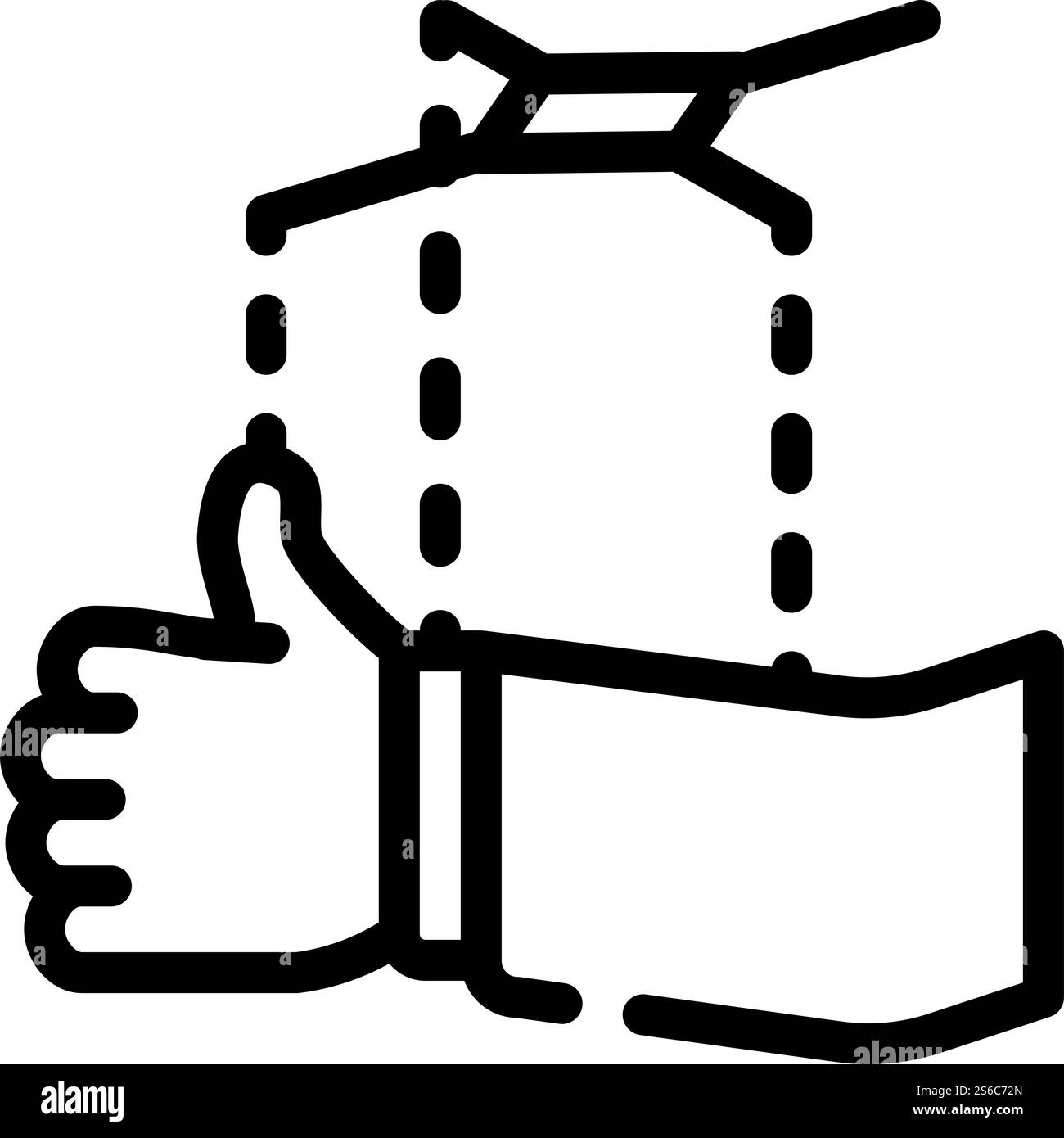 political puppet line icon vector. political puppet sign. isolated ...