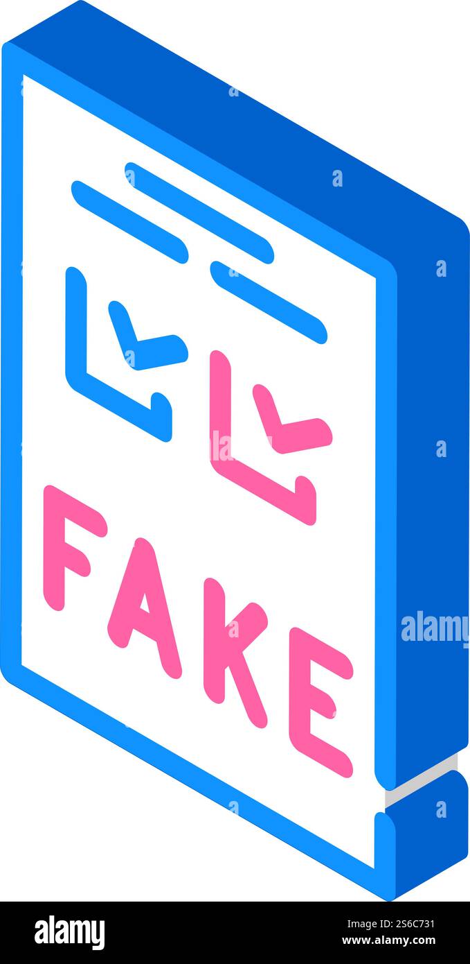 fake choose on ballot isometric icon vector. fake choose on ballot sign ...